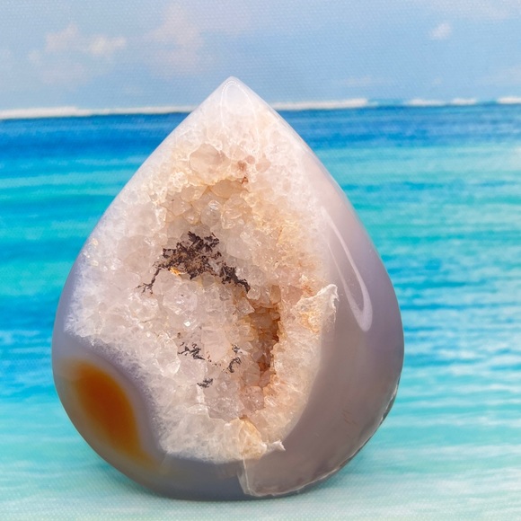 Design | 327g Natural With Crack Chip Agate Geode Druzy Quartz Freeform ...